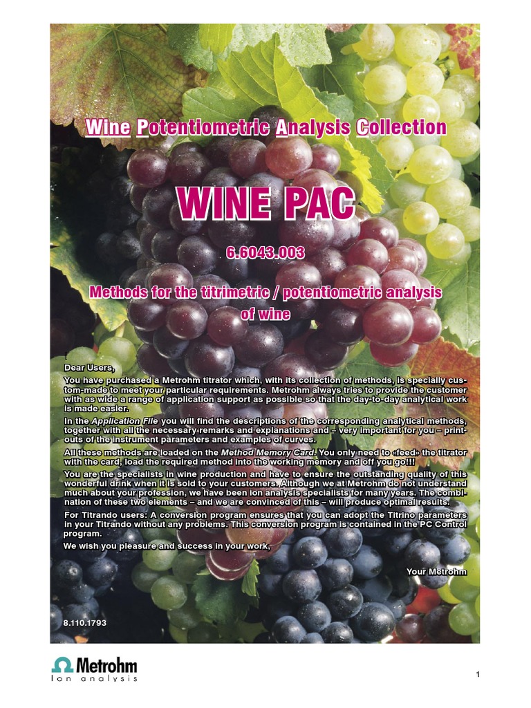 Wine Pac: Wine P A C | PDF | Ph | Buffer Solution