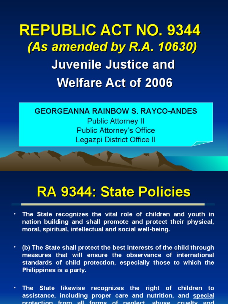 Ra 9344 | PDF | Remand (Detention) | Prosecutor