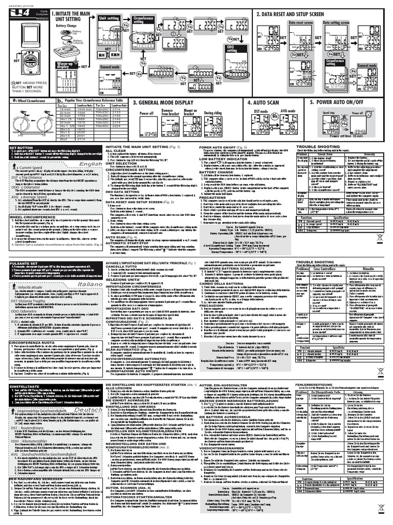 Echowell U4 Cycling Computer | PDF | Metrology | Manufactured Goods