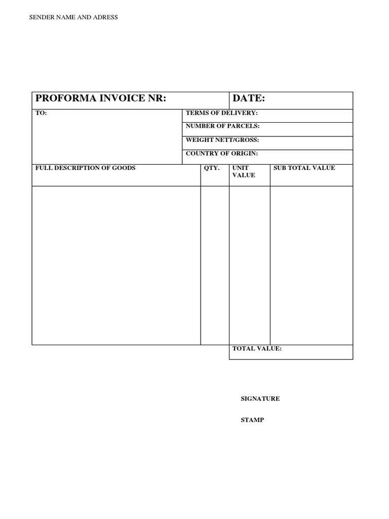 Proforma - Update | PDF