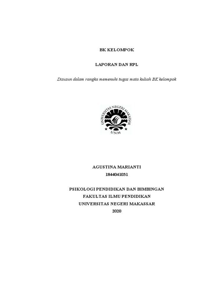 LAPORAN Dan RPL BK KELOMPOK | PDF