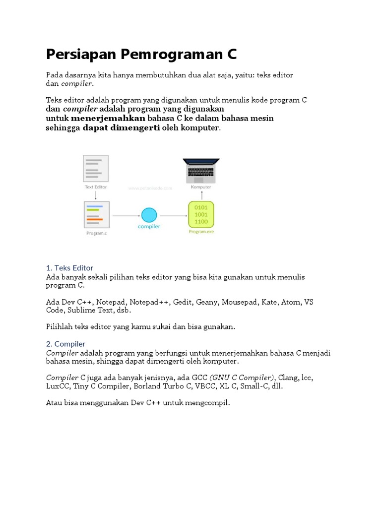 Panduan Dasar Pemrograman C | PDF | Komputer | Teknologi & Rekayasa