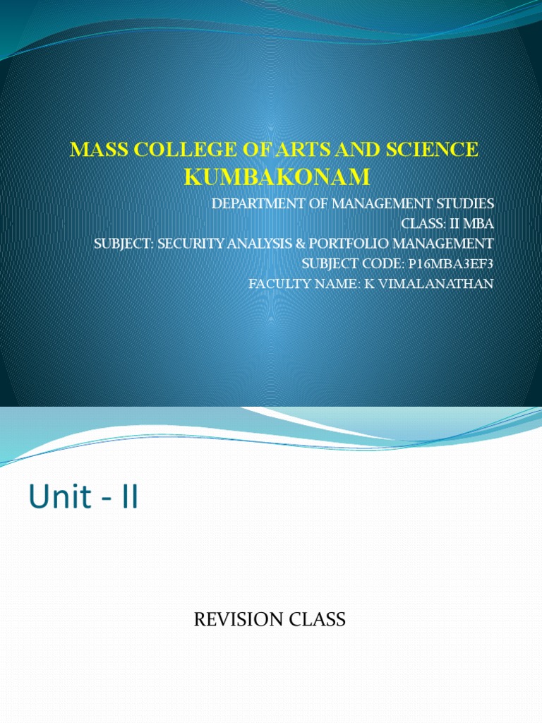Sapm Revision 9.12 .2020 - Unit 2 | PDF | Business | Finance & Money Management