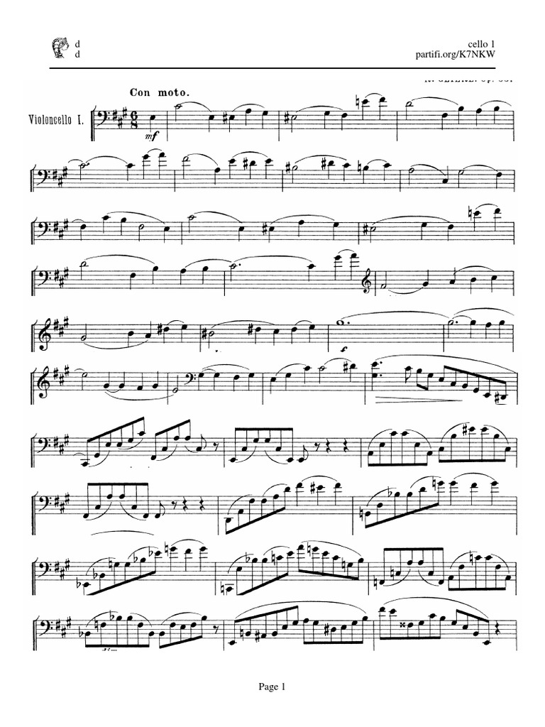 K7NKW A4 Cello 1 | PDF