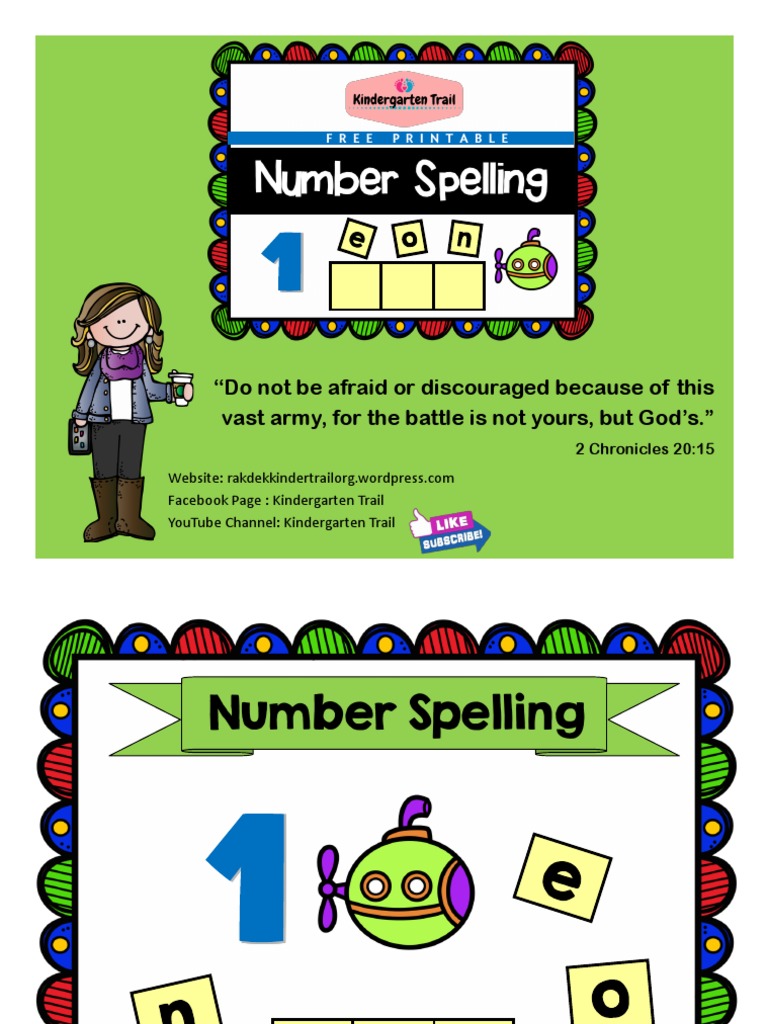 Free Printable Number Spelling Guide | PDF