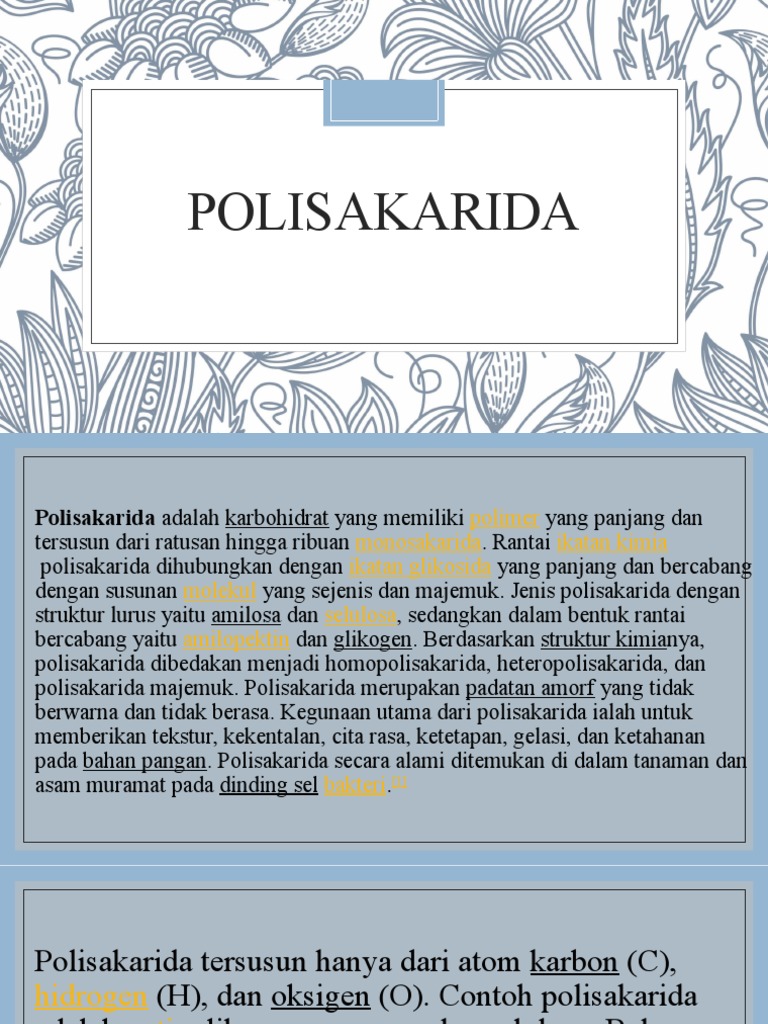 Polisakarida PPT KLMPK | PDF