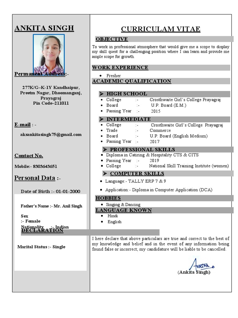 Ankita Singh Resume | PDF | Computing And Information Technology | Business
