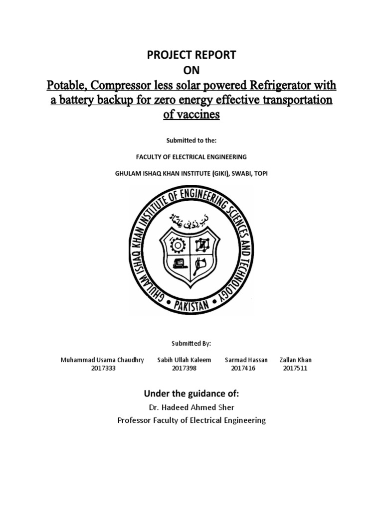 Project Report | PDF | Photovoltaics | Solar Panel