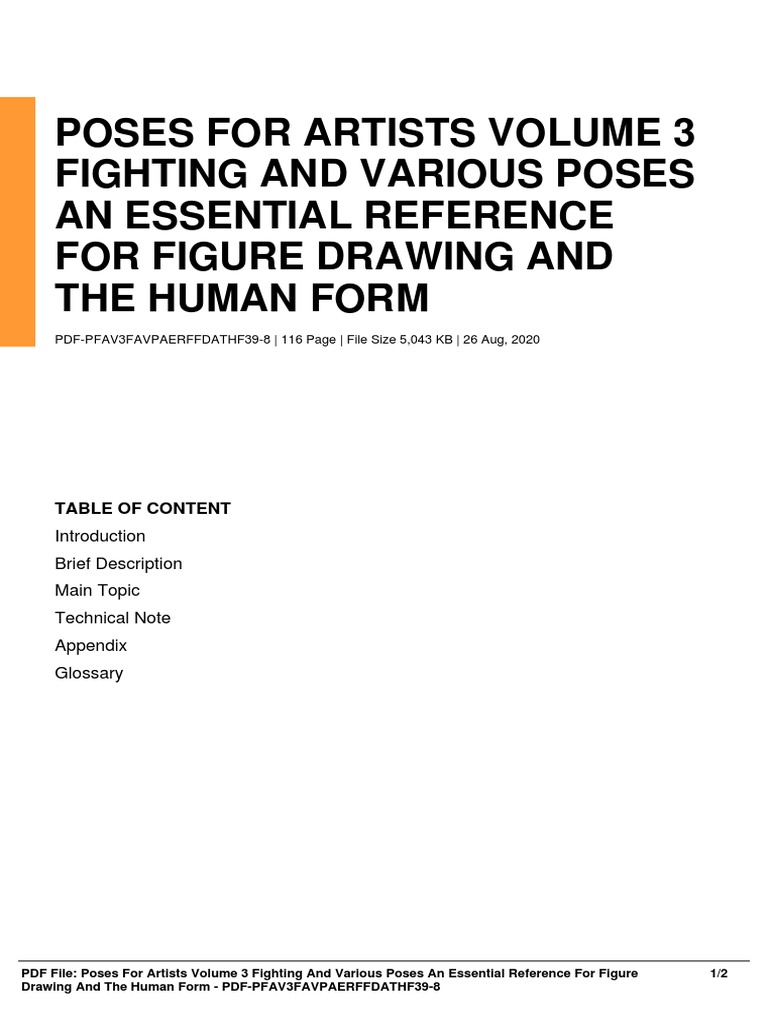 Poses For Artists Volume 3 Fighting and Various Poses An Essential ...