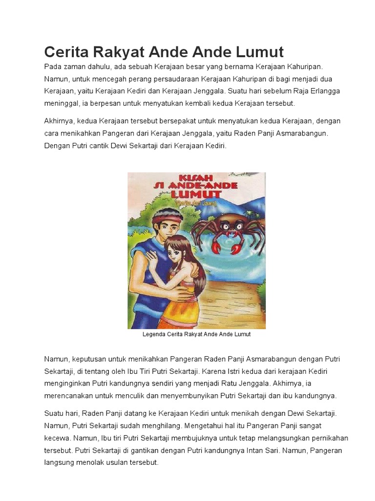 Cerita Rakyat Ande Ande Lumut | PDF