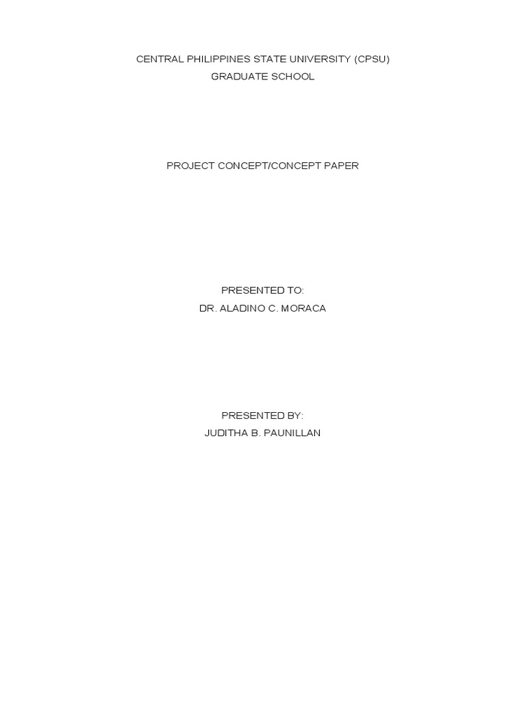 PROJECT CONCEPT-concept Paper | PDF | Business