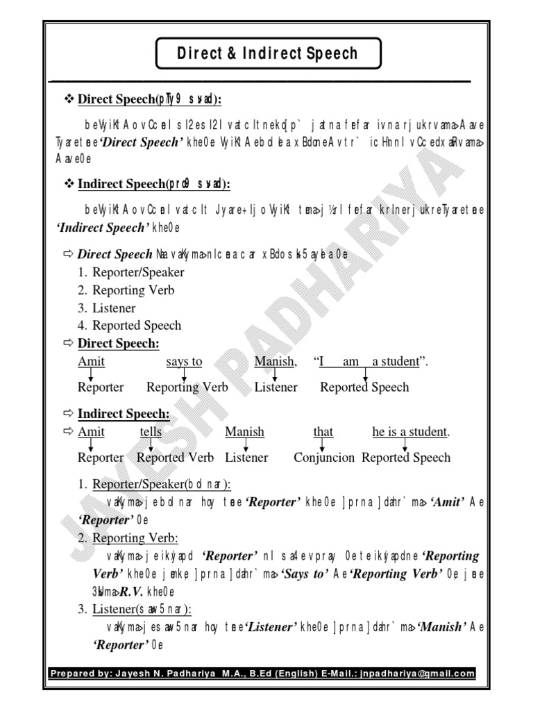 Indirect Speech | PDF | Semantic Units | Semantics