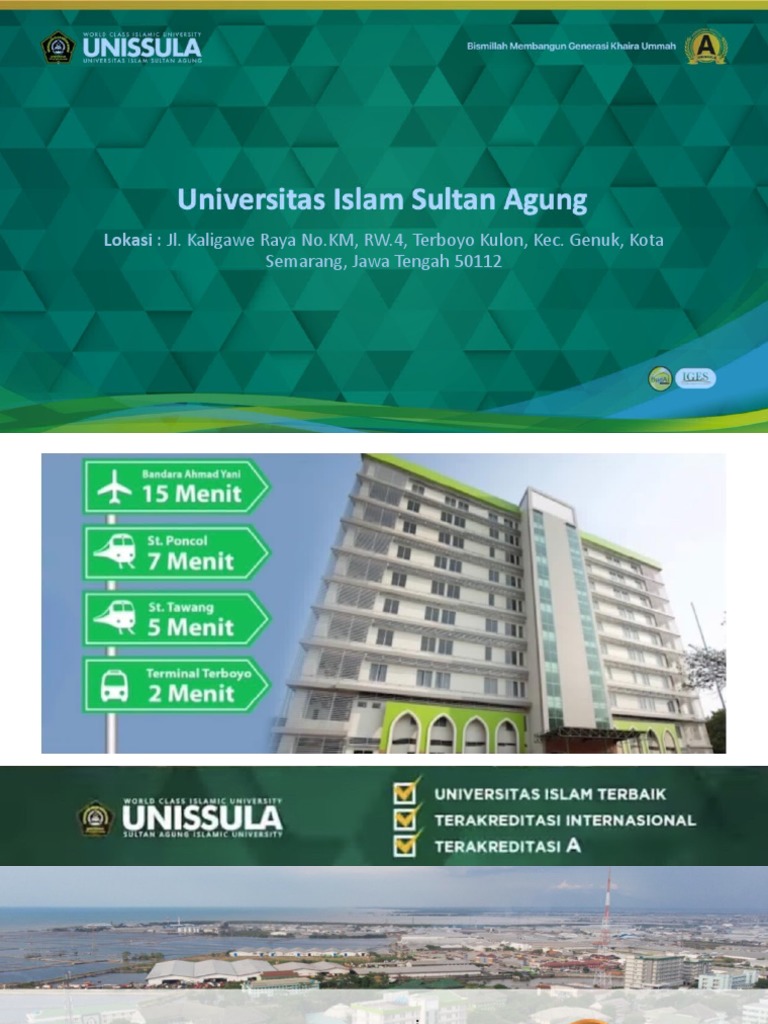 Beasiswa dan Lokasi Unissula Semarang | PDF