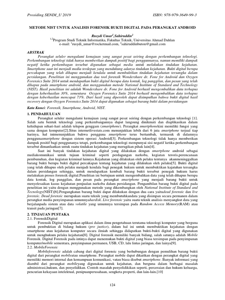 METODE NIST - Digital Forensik | PDF