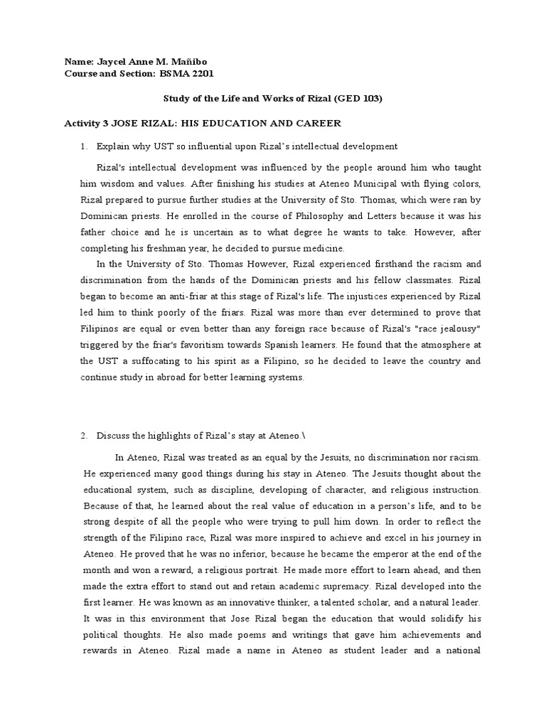 Activity 3 | PDF | Human Nature | Teaching And Learning