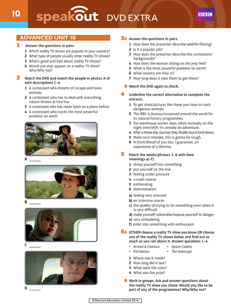 Speakout DVD Extra Advanced Unit 10 | PDF