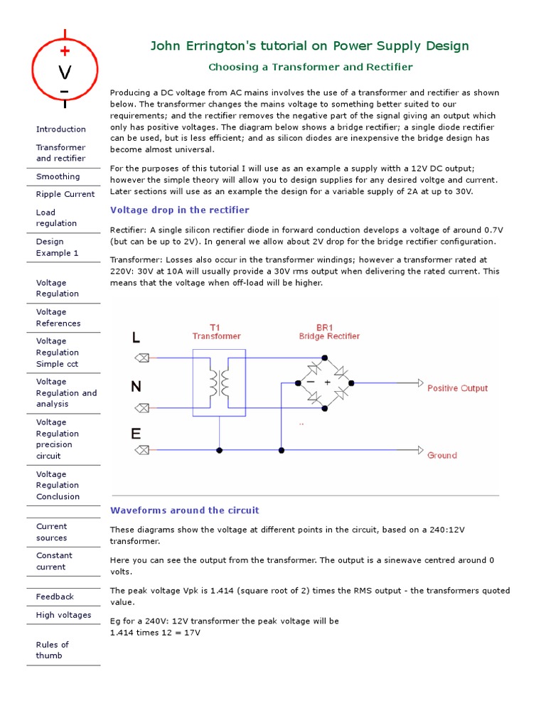 DC Power Supply Design | PDF | Rectifier | Power Supply