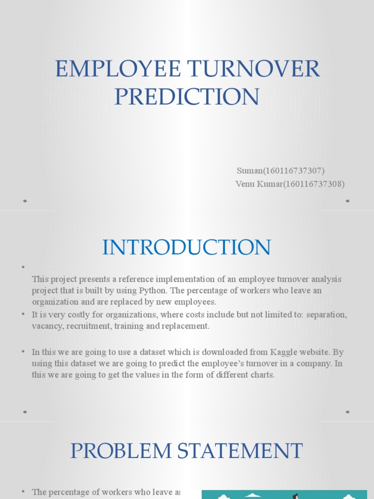 Employee Turnover | PDF | Support Vector Machine | Statistical ...