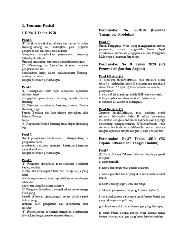 Regulasi Temuan Positif Dan Negatif | PDF