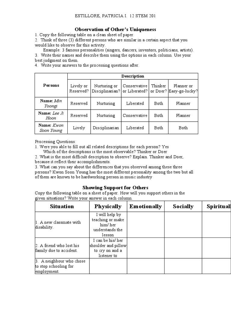 12 Stem Homeroom Guidance Module 2 | PDF | Human Nature | Psychological ...