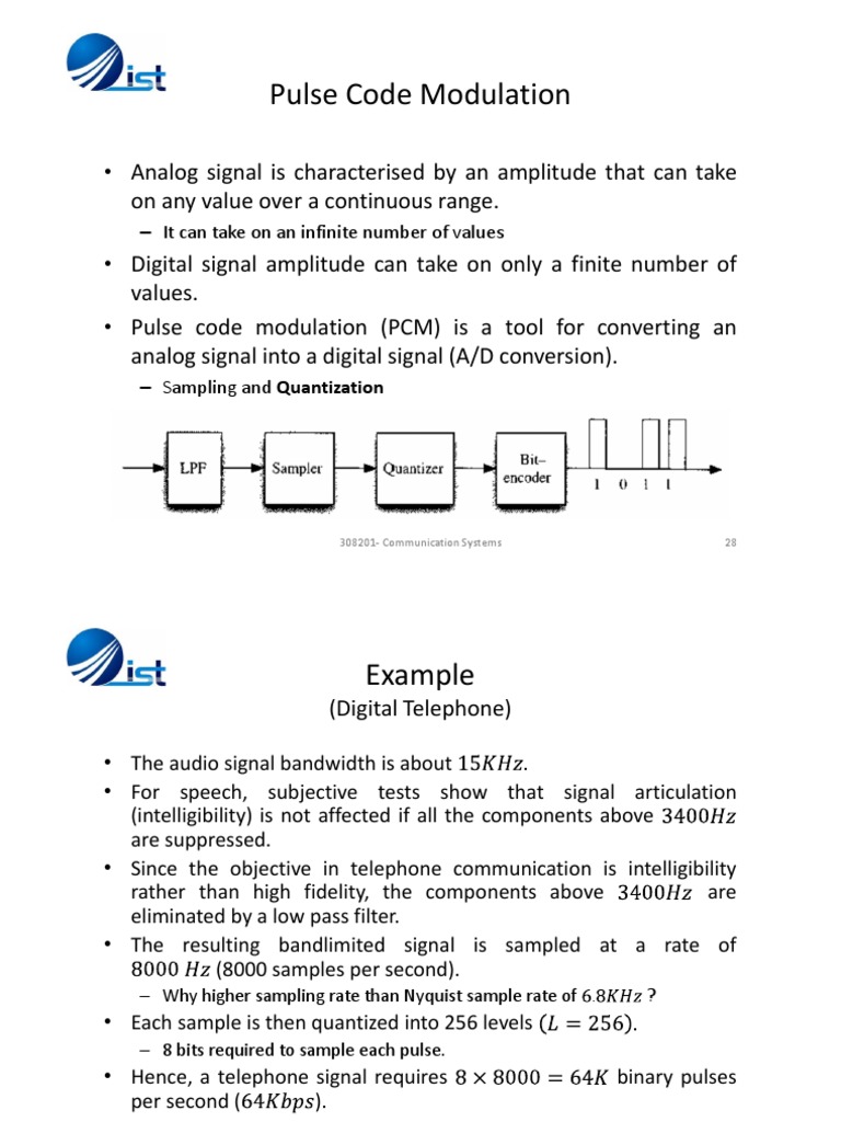 Pulse Code Modulation: - It Can Take On An Infinite Number of Values | PDF | Sampling (Signal ...