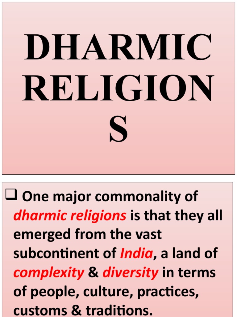 Dharmic Religions | PDF | Social Science | Science & Mathematics