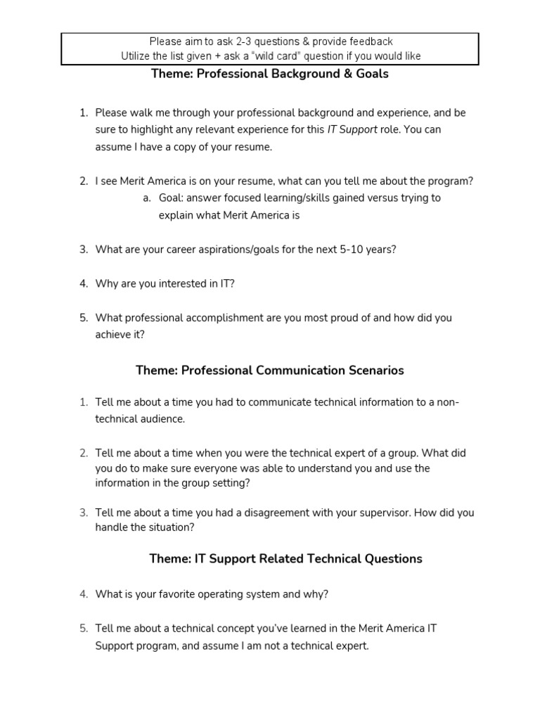 IT Support Interview Questions Guide | PDF | Motivation | Motivational
