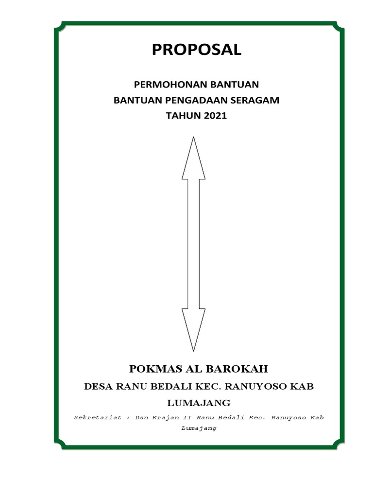 Proposal Bantuan Seragam Pokmas Al Barokah | PDF