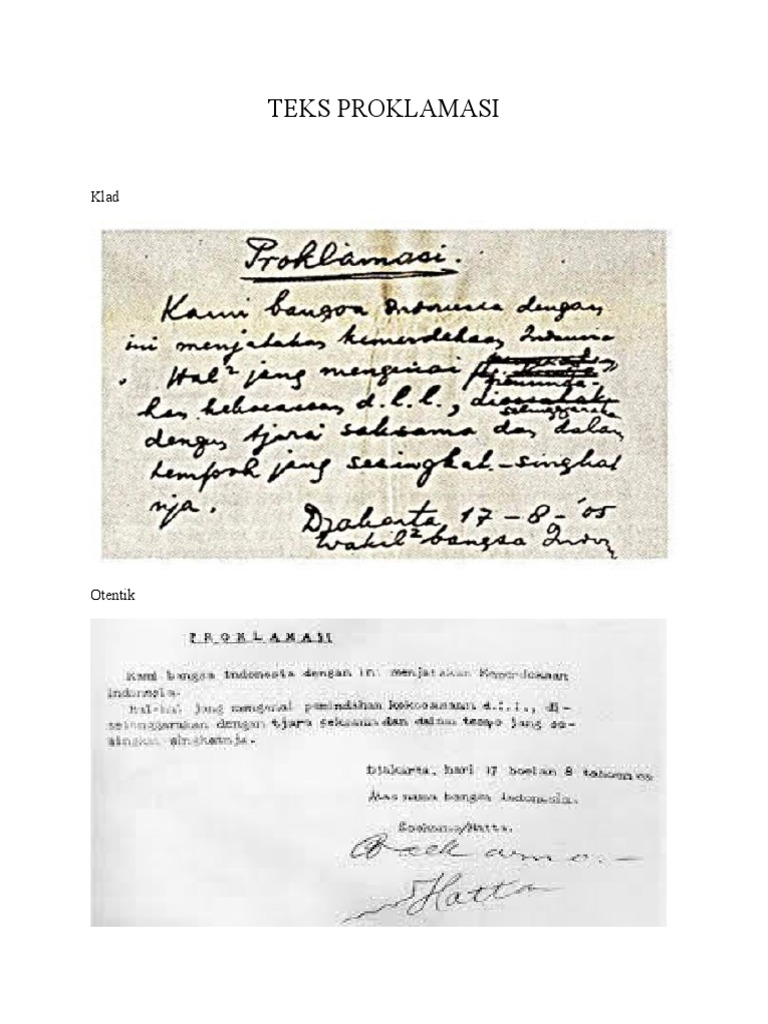 Teks Proklamasi | PDF