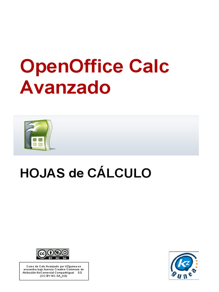 Manual OpenOffice Calc Avanzado | PDF | Hoja de cálculo | Informática