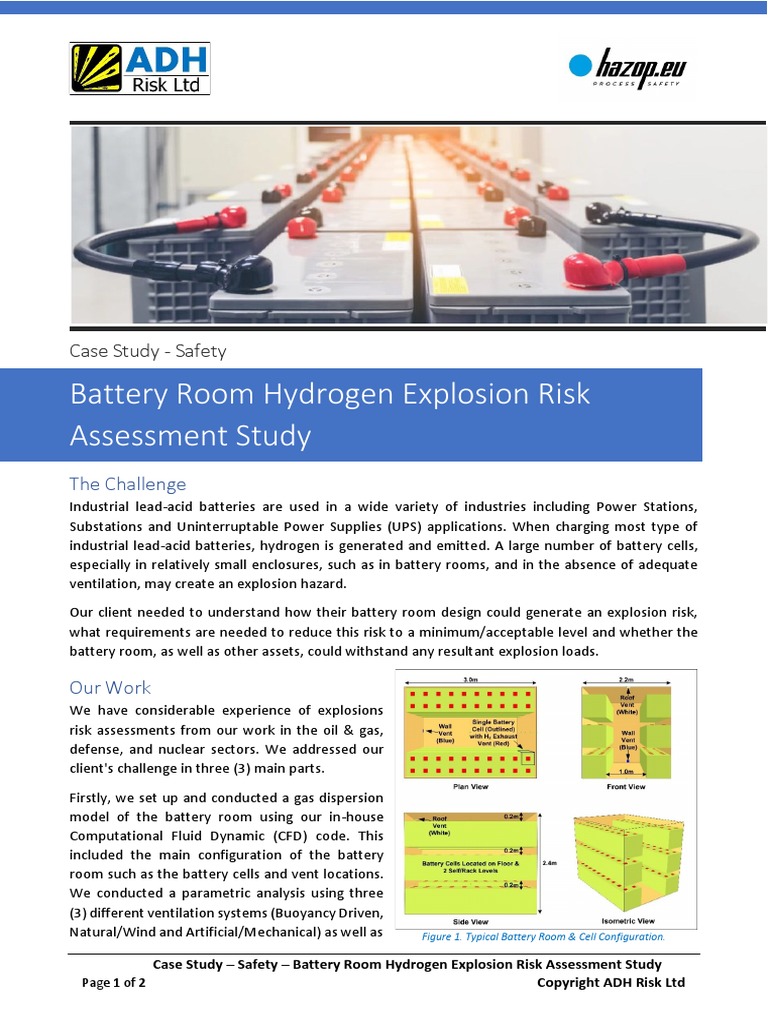 Case Study - Battery Room Explosion Risk Assessment Study | PDF | Risk ...