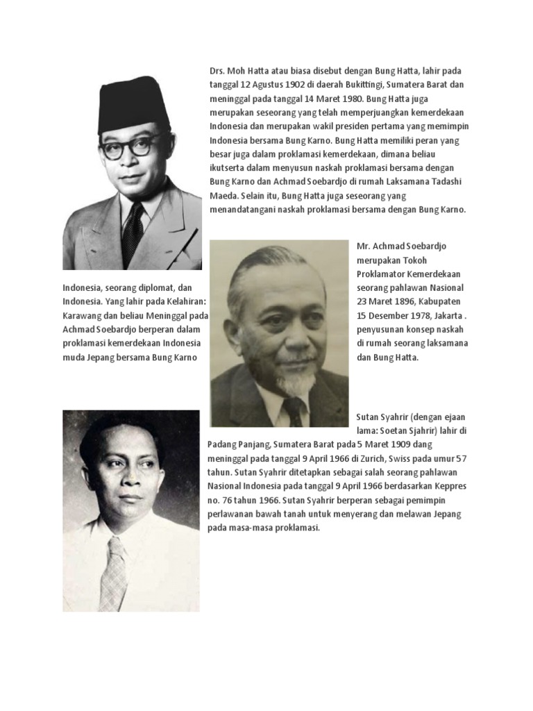 Tokoh Proklamasi Indonesia | PDF