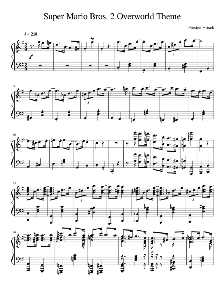 Super Mario Bros 2 Overworld Theme | PDF