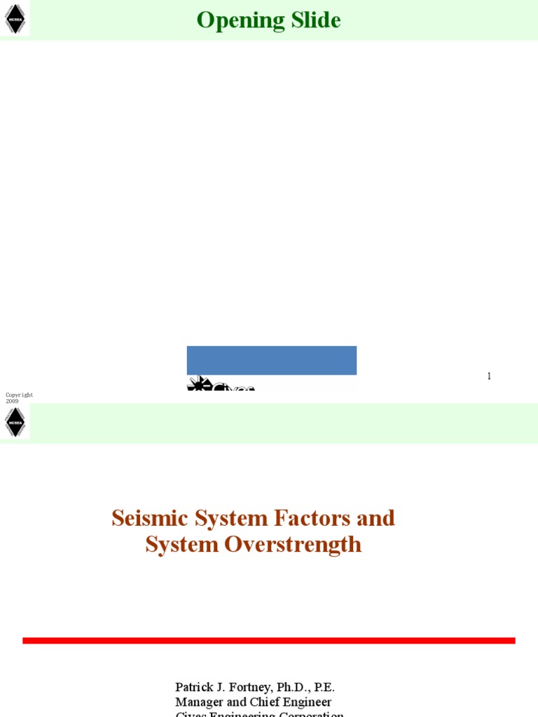 Seismic System Factors and System Overstrength | PDF | Strength Of ...