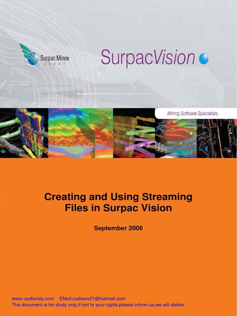 Surpac Streaming - Files Tutorial | PDF | Microsoft Word | Internet Explorer