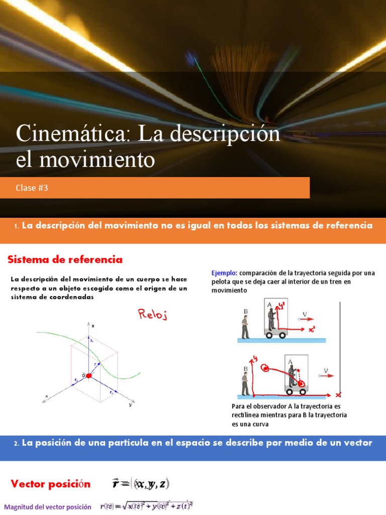 Cinematica de La Partícula Material | PDF | Trayectoria | Cinemática