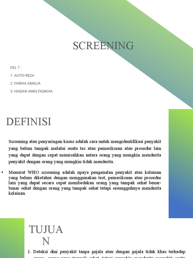 Screening | PDF
