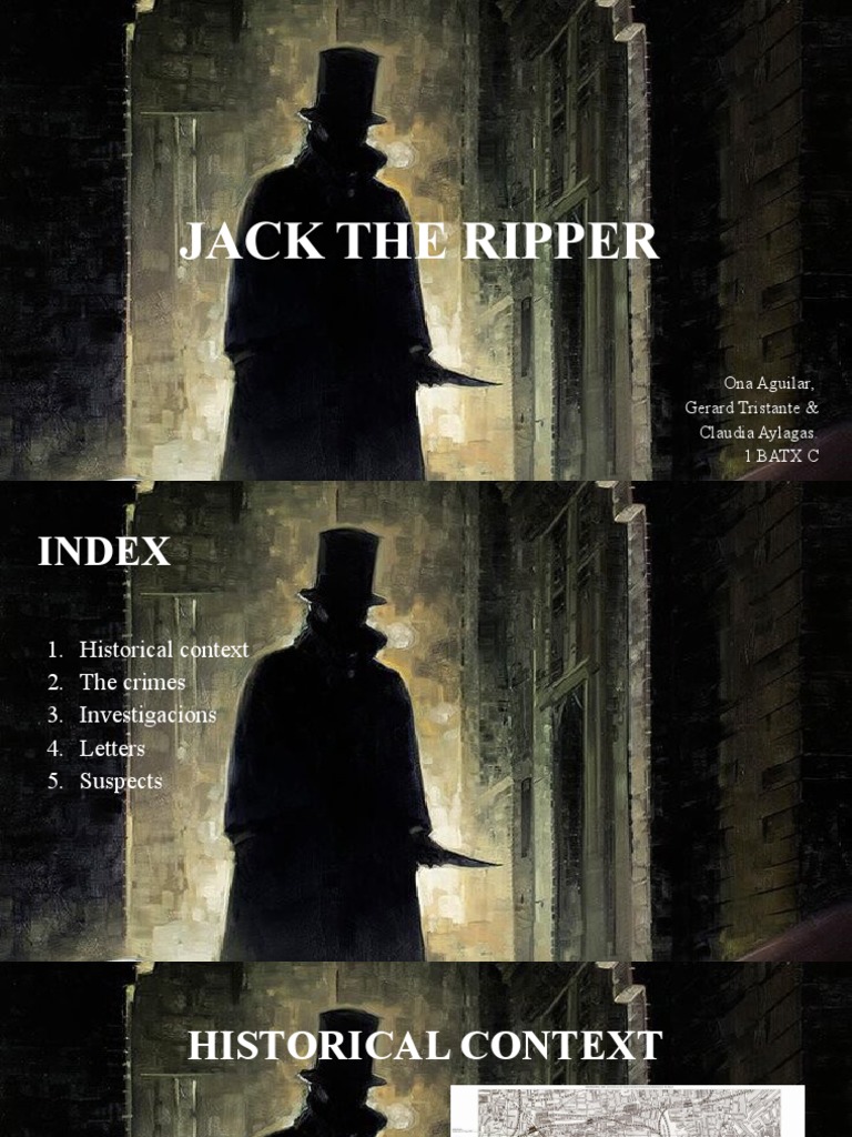 Jack The Ripper: Ona Aguilar, Gerard Tristante & Claudia Aylagas. 1 ...