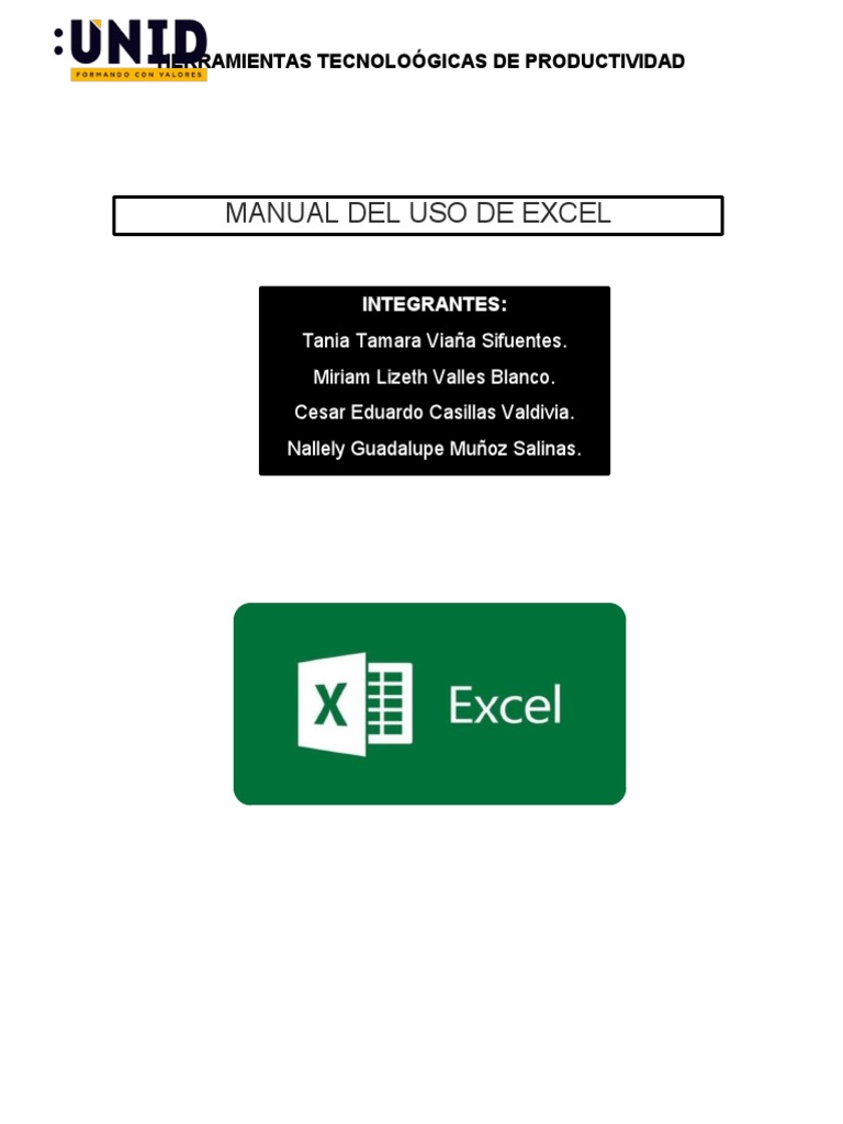 Manual Del Uso de Excel | PDF | Microsoft Excel | Multiplicación