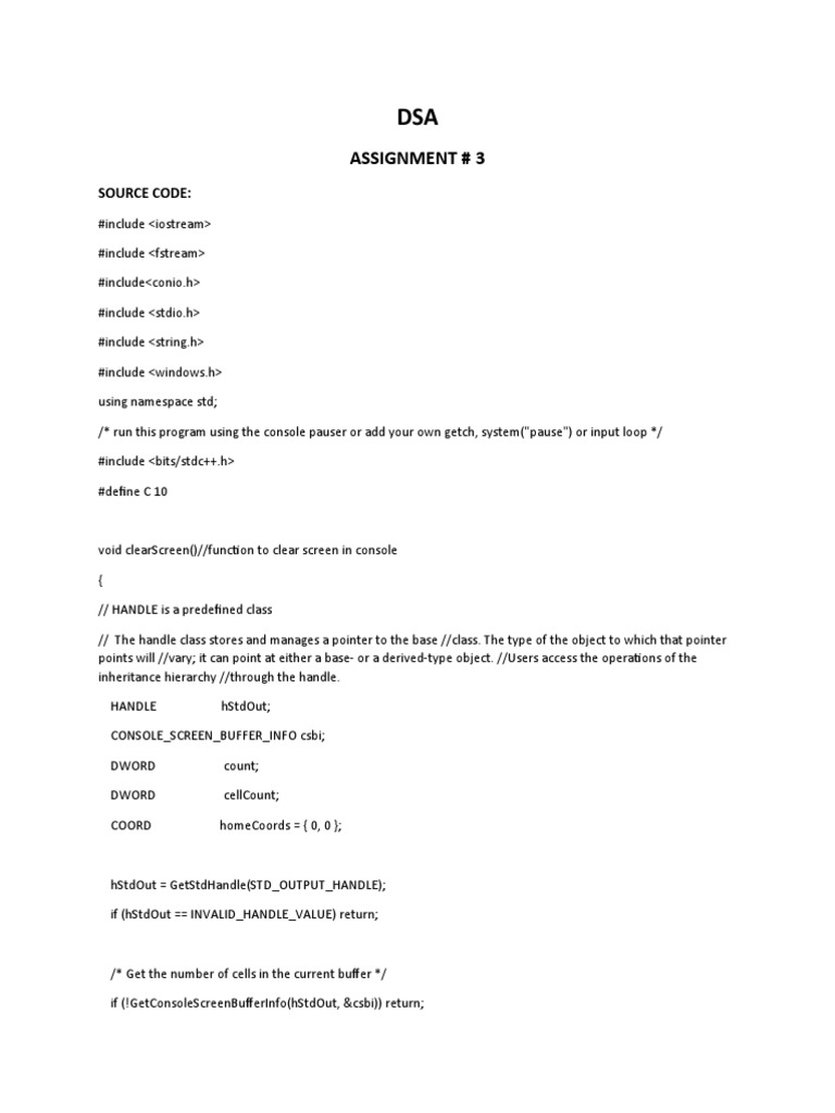 Dsa Assignment3 | PDF