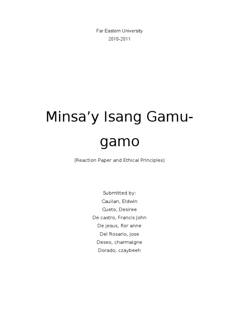 Gamu Gamo | PDF | Stereotypes | Justice