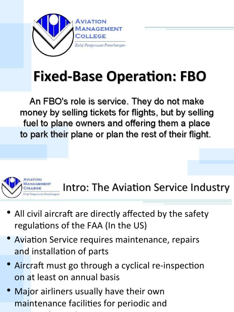 Fixed-Base Operation: FBO | Download Free PDF | Aerospace Engineering ...