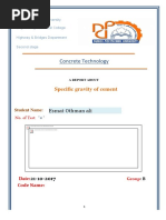 Specific Gravity of Cement Testing | PDF | Cement | Density