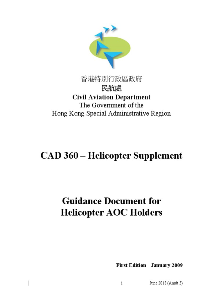 CAD360 Helicopter Supplement | PDF | Visual Flight Rules | Instrument ...