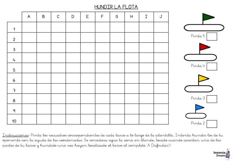 Plantilla Hundir La Flota | PDF