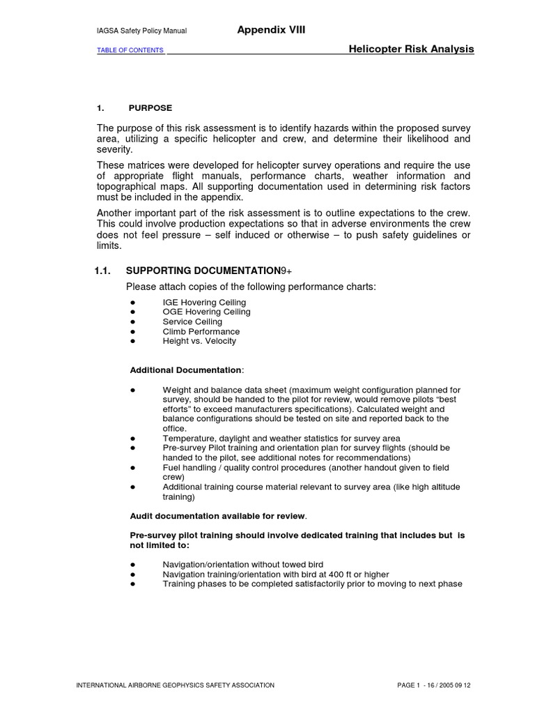 Helicopter Survey | PDF | Hazards | Helicopter