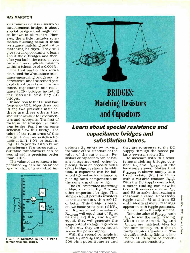 Precision Resistor Matching Bridges | PDF