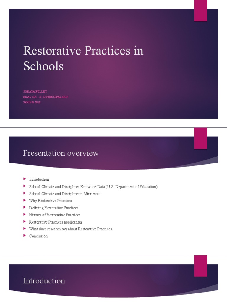 Implementing Restorative Practices in Schools | PDF | Restorative ...