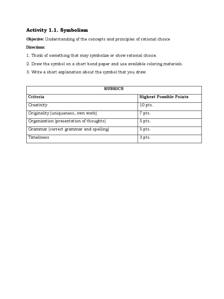Diss-Rational Choice Activities | PDF | Cognition