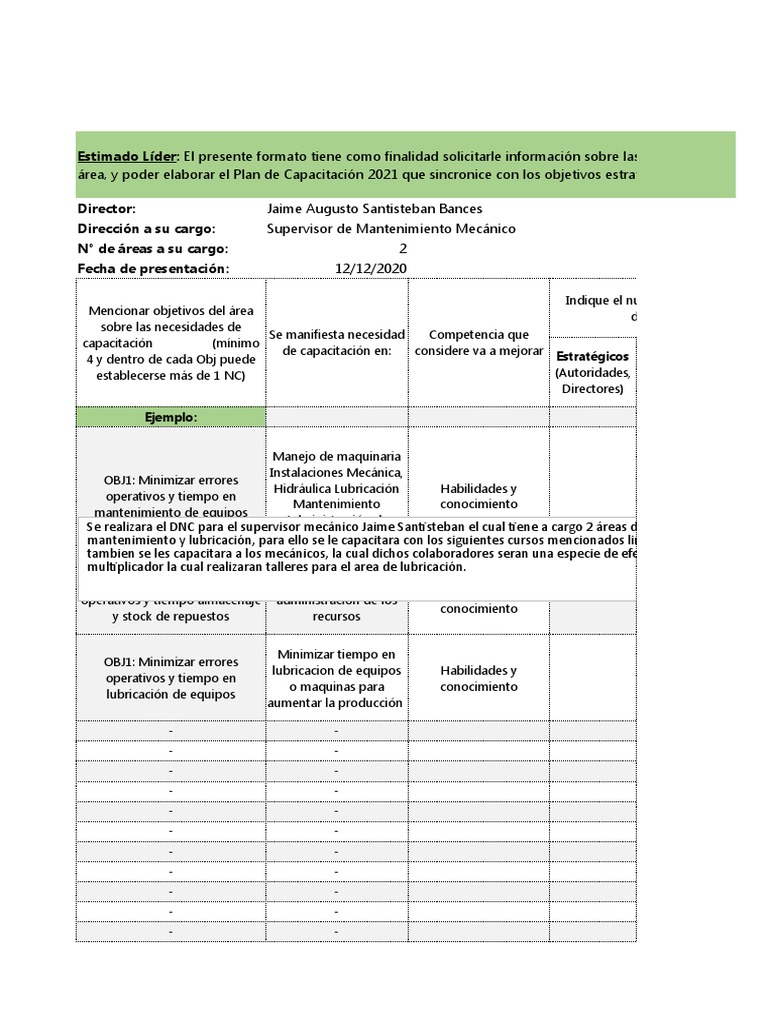 Formato de Dnc-dgth-2021 - Clase | PDF | Business